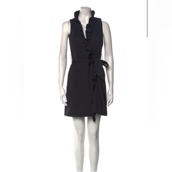 Milly | Dresses | Black Ruffle Milly Mini Dress | Poshmark